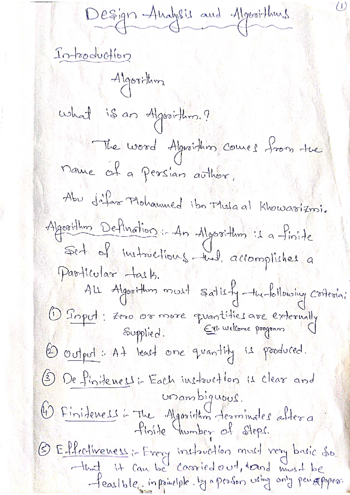 DAA UNIT 1 - notes - 1 Design Analysis and Algomithing Introduction ...