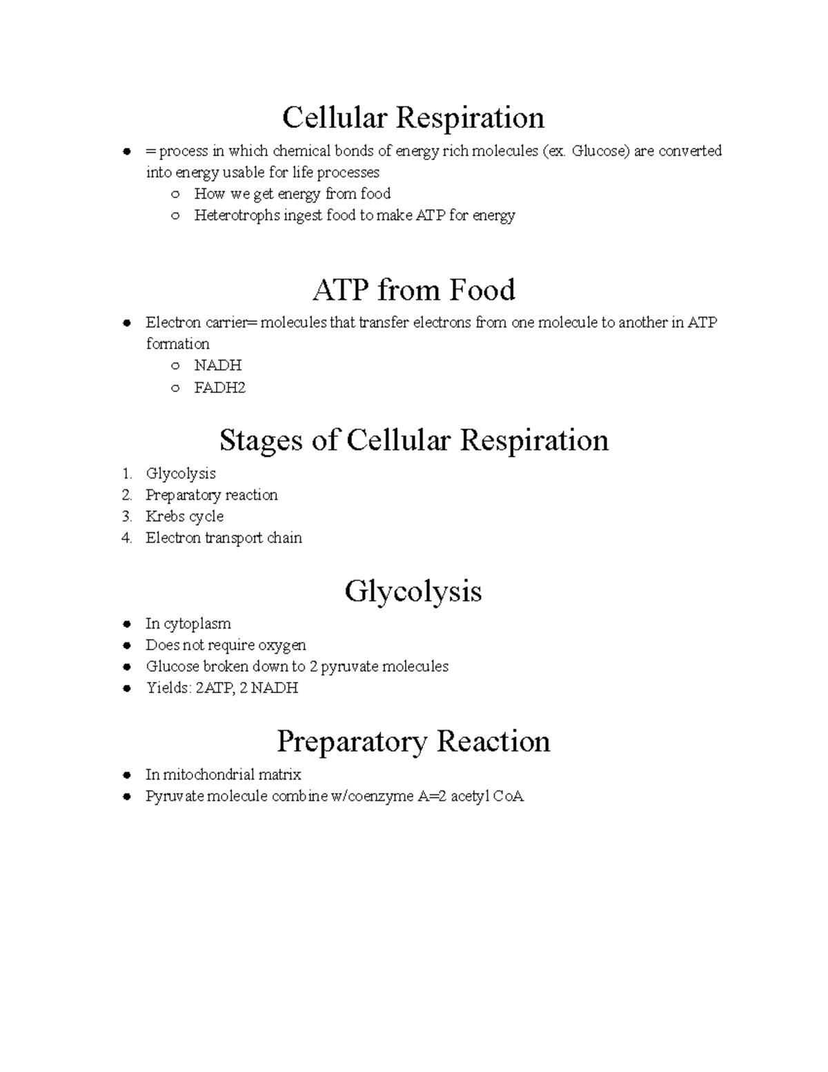 Cellular Respiration - These are the lecture notes for week 6 ...