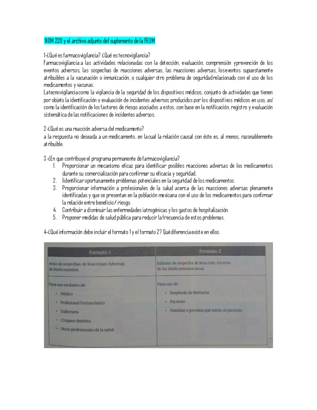 Normas - Apuntes - NOM 220 y el archivo adjunto del suplemento de la ...