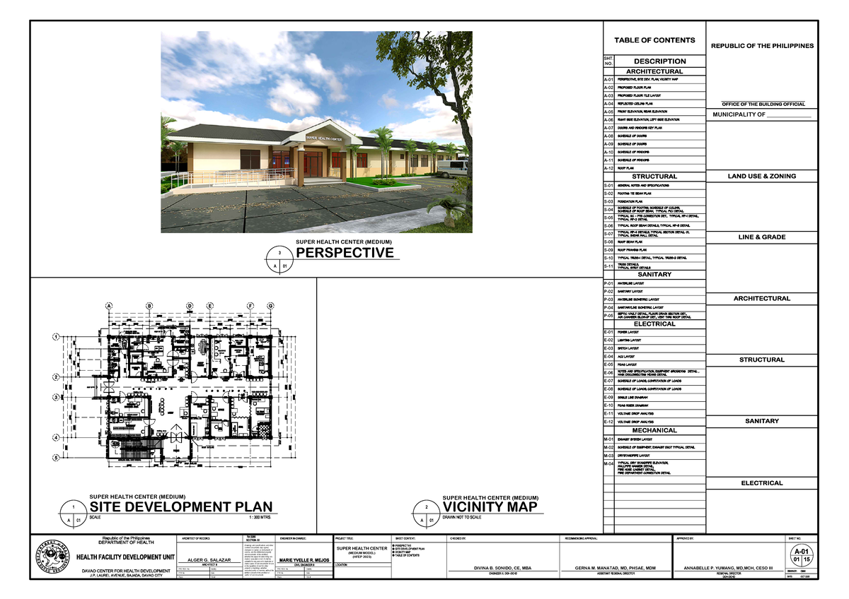 A1 SHC Medium - SADSADSADSAD - SHT. NO. A- A- MUNICIPALITY OF ...