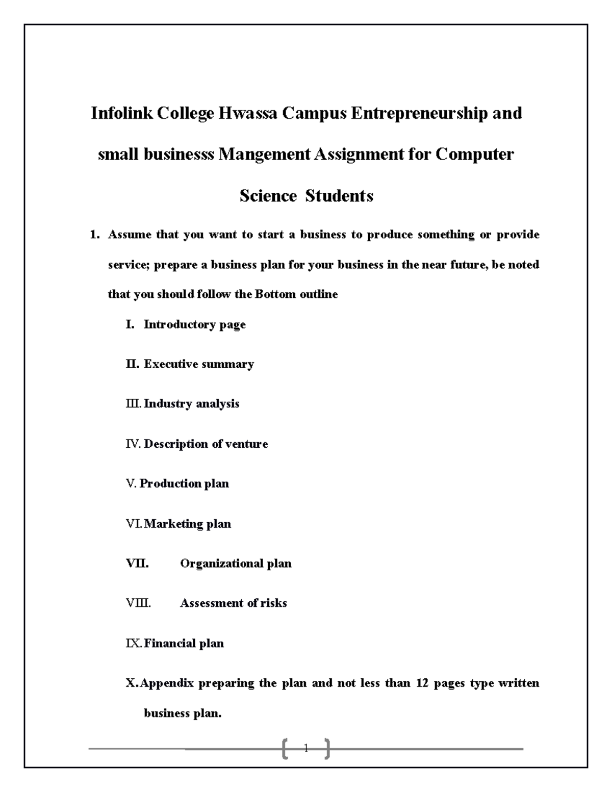 Enter Assignment (Repaired) - Infolink College Hwassa Campus ...