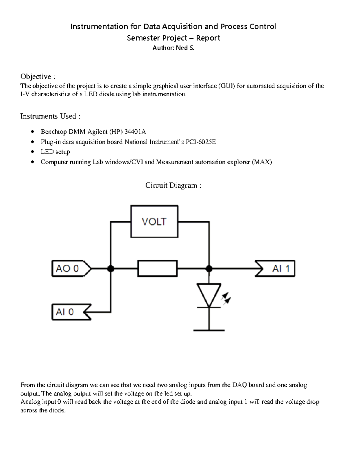 Semester Project Report - Instrumentation for Data Acquisition and ...