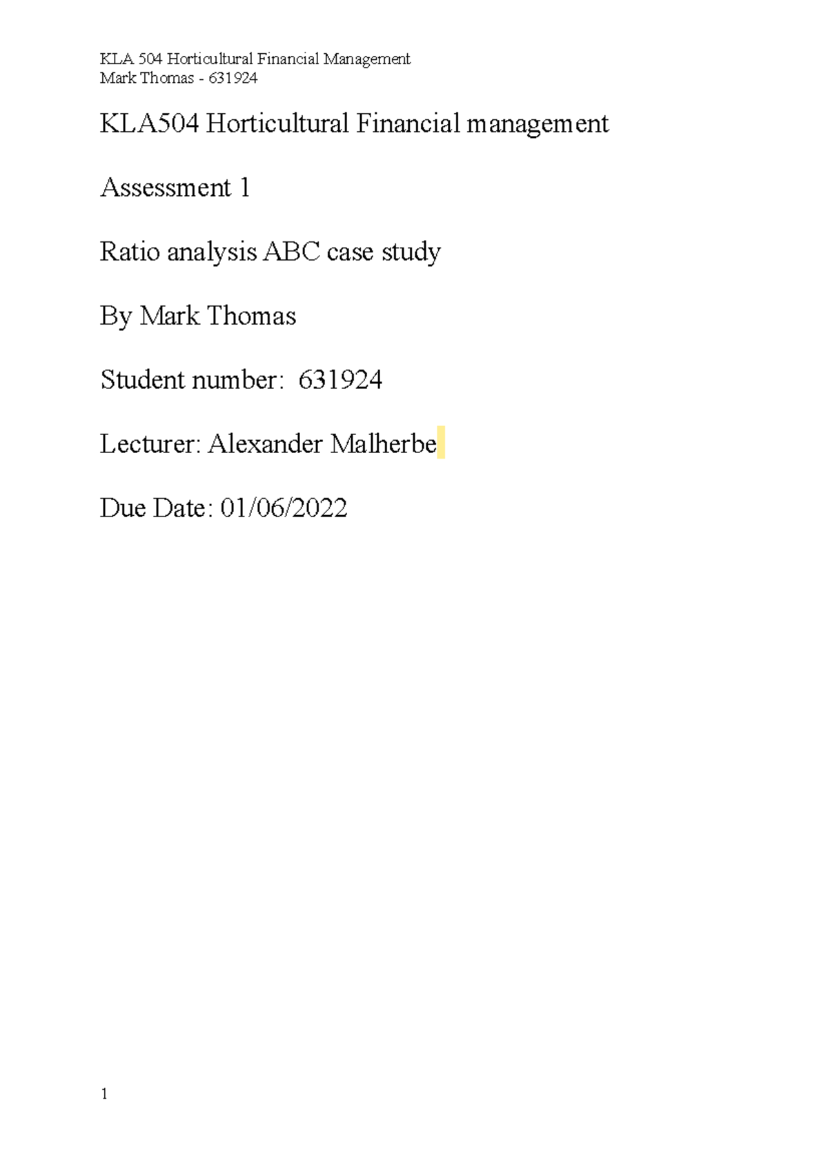 ABC case study - bla ratio to help business thrive in const of analysis ...