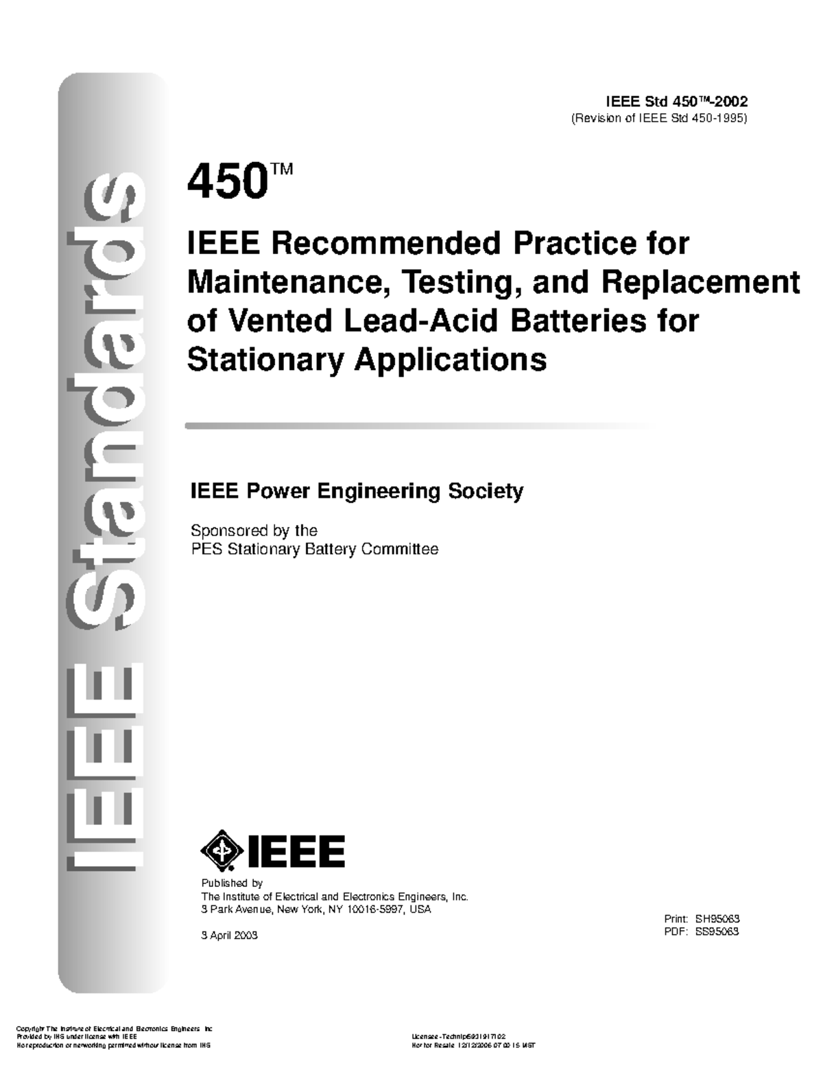 IEEE Std 450 2002 IEEE Recommended Pract - ####### IEEE Std 450 ...