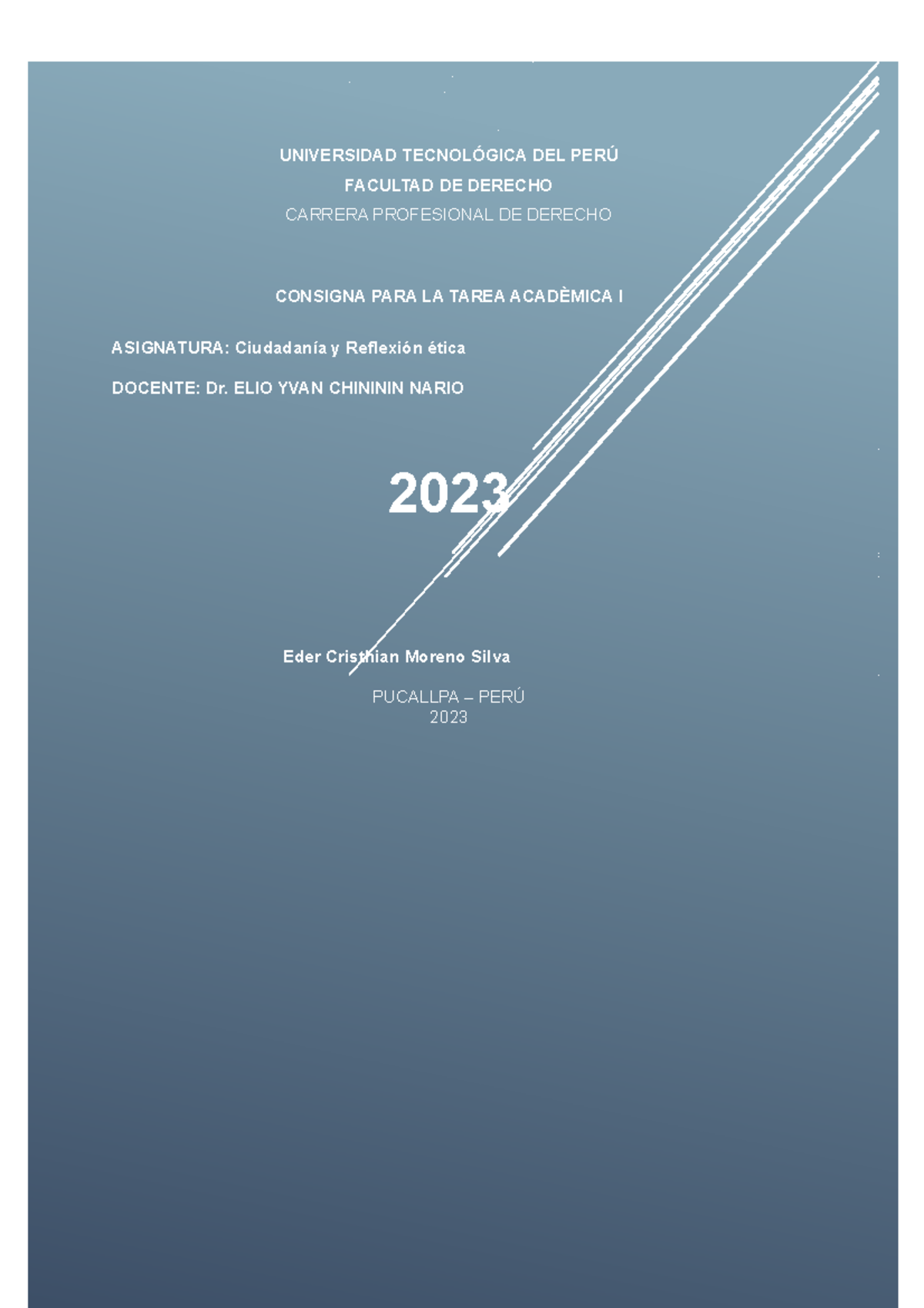 TA1 Eder Moreno - asffggds - UNIVERSIDAD TECNOLÓGICA DEL PERÚ FACULTAD ...