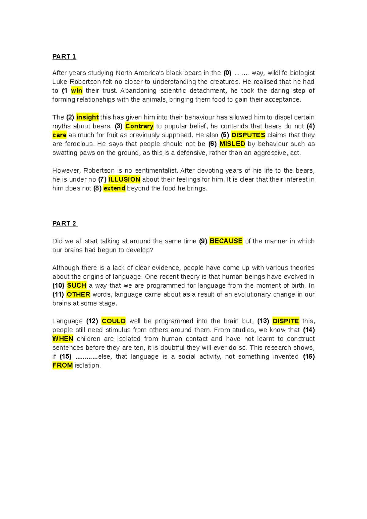CAE 1 - apuntes - PART 1 After years studying North America’s black ...