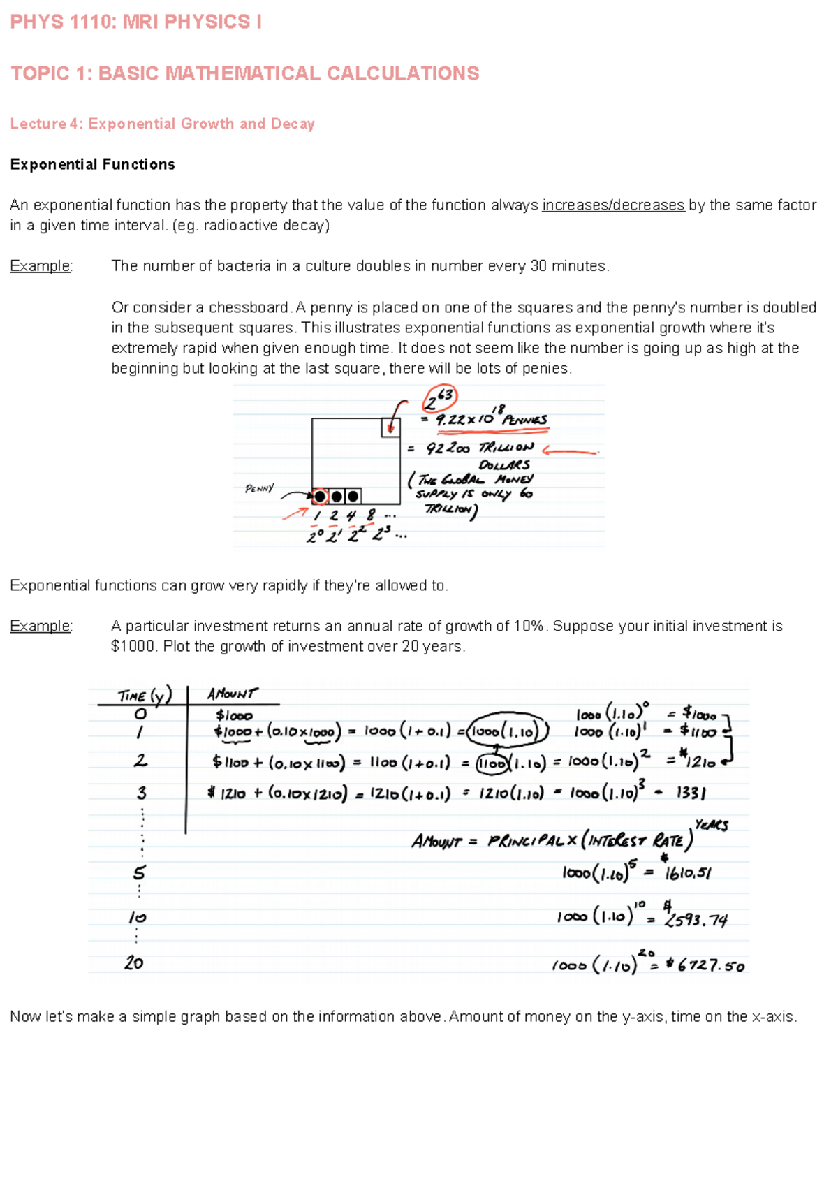 Topic 1 Lecture 4 - PHYS 1110: MRI PHYSICS I TOPIC 1: BASIC ...