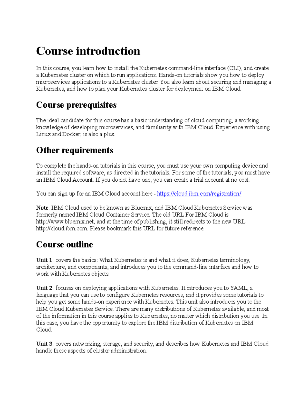 Ibm Cloud Deploying Microservices With Kubernetes Course Introduction In This Course You