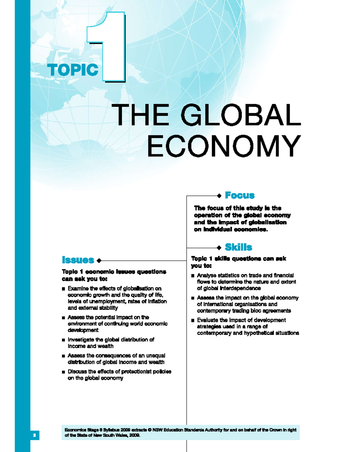 Topic 1- The Global Ecoomy - ECON 1012 - Studocu