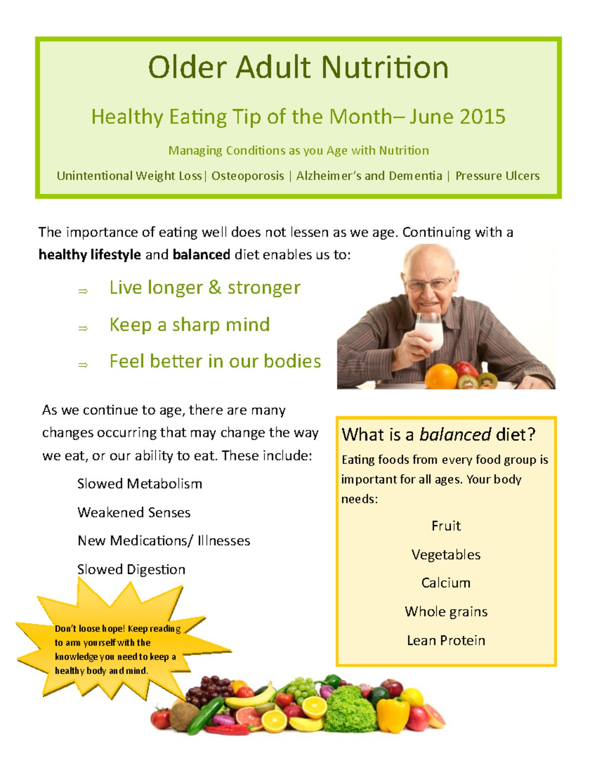 17. Older Adult Nutrition (Article) author Katrina Koller - Older Adult ...