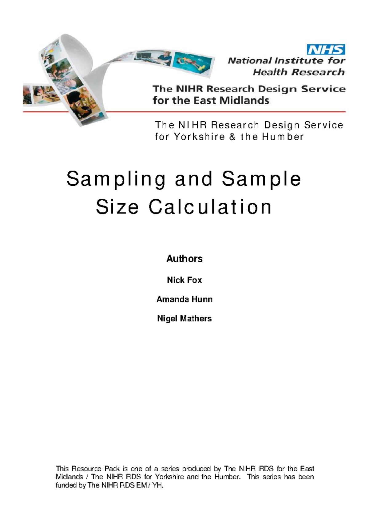 Sampling and Sample Size Calculation - Sa m p l i n g a n d Sa m p l e ...