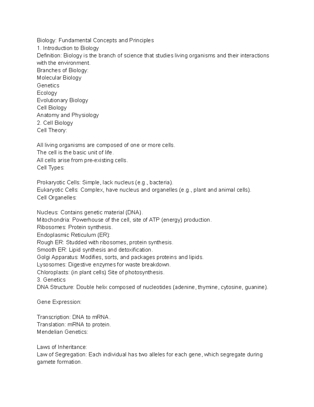 biology introduction - Biology: Fundamental Concepts and Principles ...