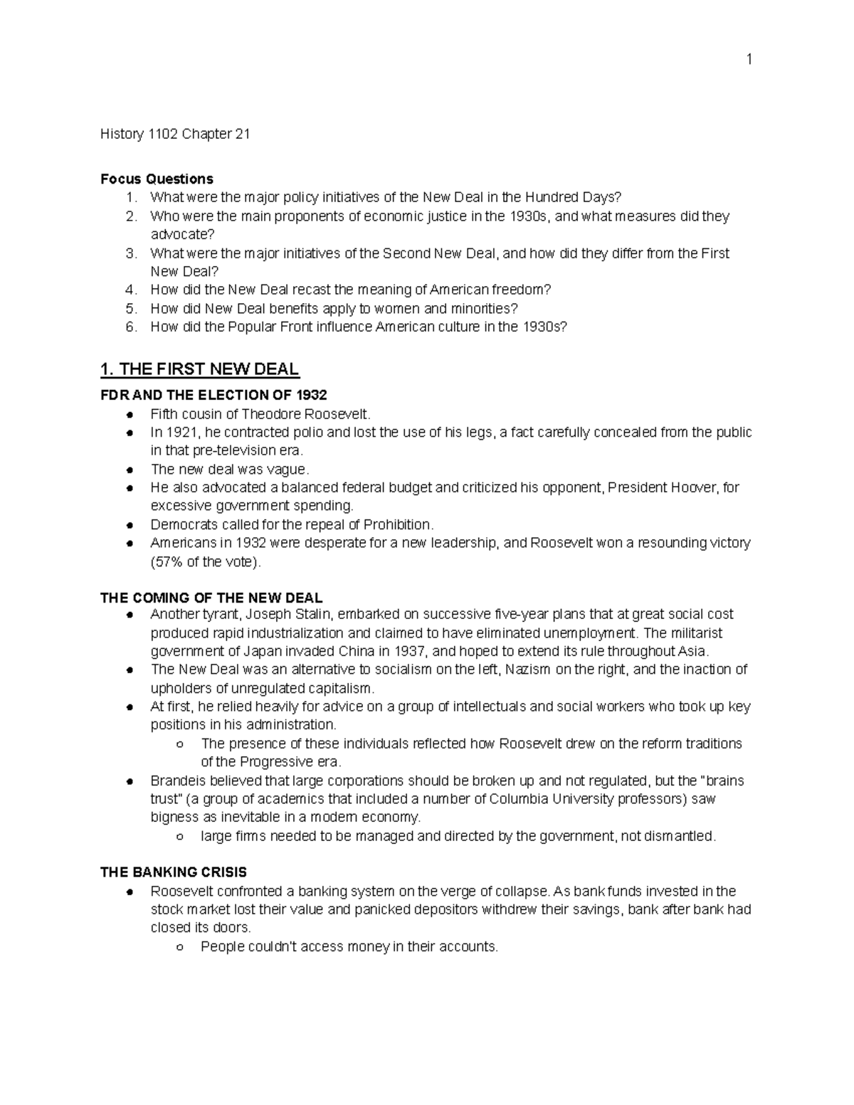 Chapter 21 - Reading - History 1102 Chapter 21 Focus Questions 1. What ...