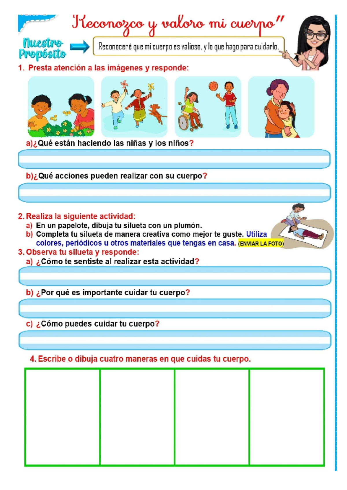 Ficha Reconozco Y Valoro MI Cuerpo 16052024 - Didáctica general - Studocu