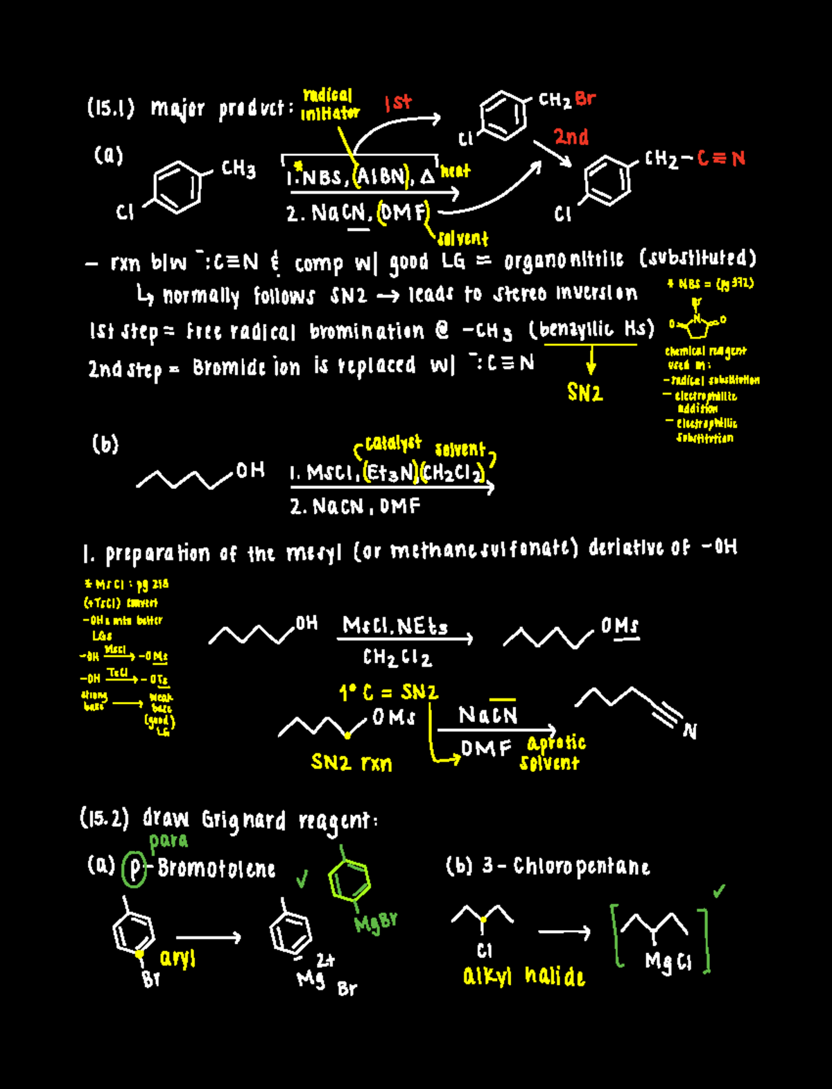Organic Chemistry II CH 15 Textbook Practice Problems (with/Notes) - 15 ...