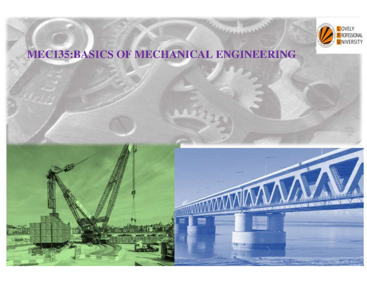 UNIT-4 - physi cs - MEC135:BASICS OF MECHANICAL ENGINEERING WHAT IS ...