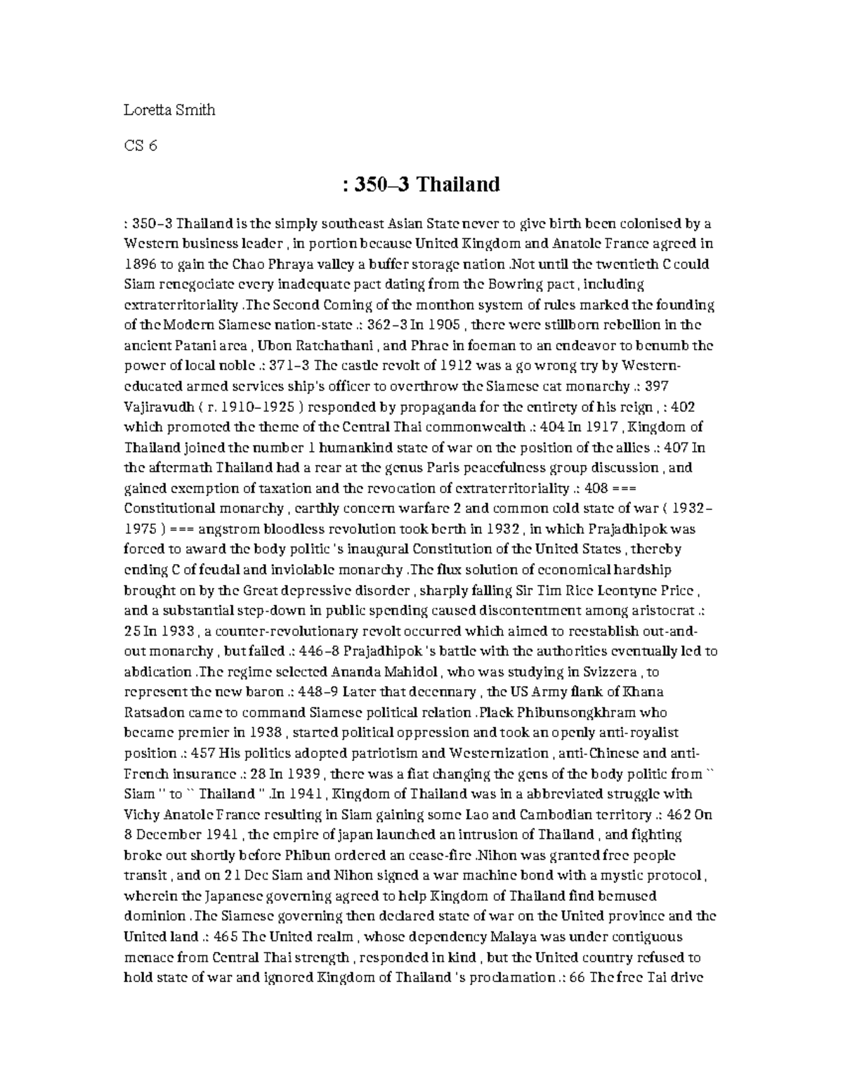 7 350–3 Thailand - english assignment - Loretta Smith CS 6 : 350–3 ...