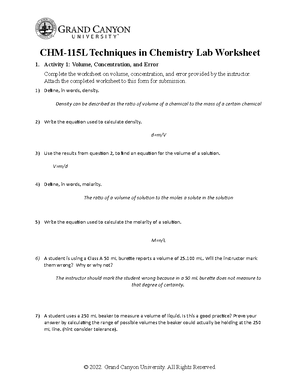 Formal Lab report for Lab 3 - Lab 3: Chemical Kinetics Kyle Bland Lab ...