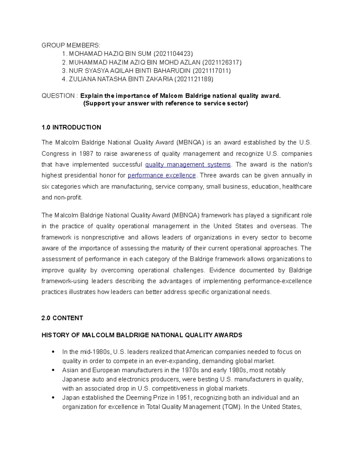 PAD252 Draft Assignment - GROUP MEMBERS: 1. MOHAMAD HAZIQ BIN SUM ...