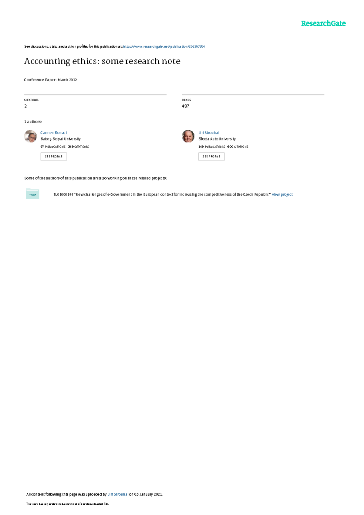 Accounting ethics some research note - See discussions, stats, and ...