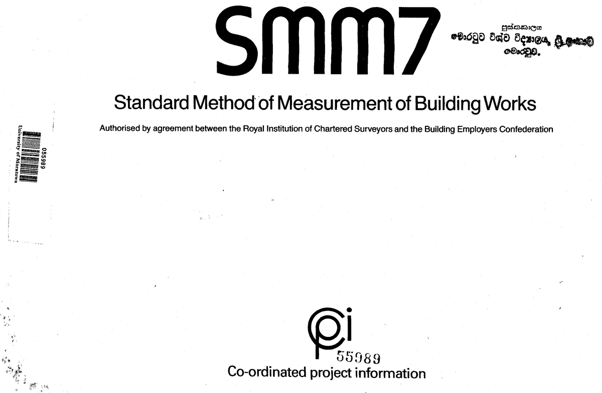 SMM7 Standard Method of Measurement of Building Works ( PDFDrive.com ...