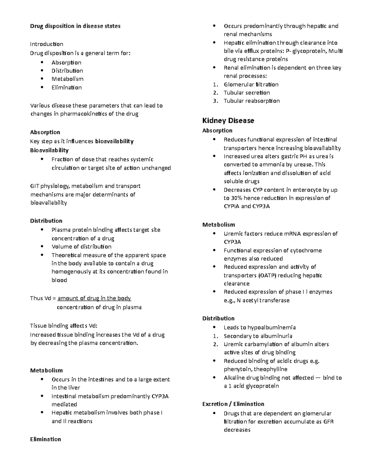 Drug Disposition in Disease States - Drug disposition in disease states ...