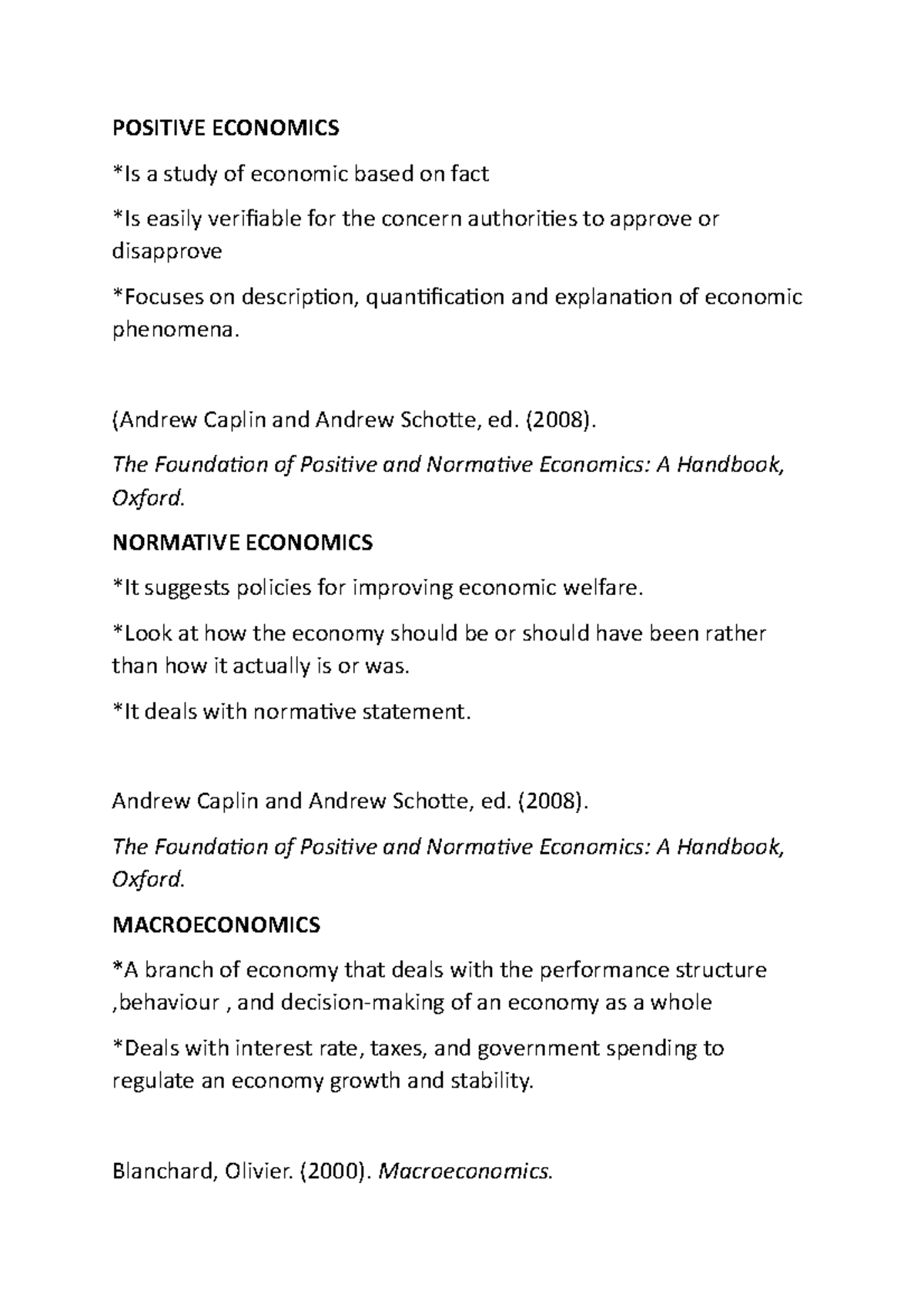 Positive Economics - This document elustrate more - POSITIVE ECONOMICS ...