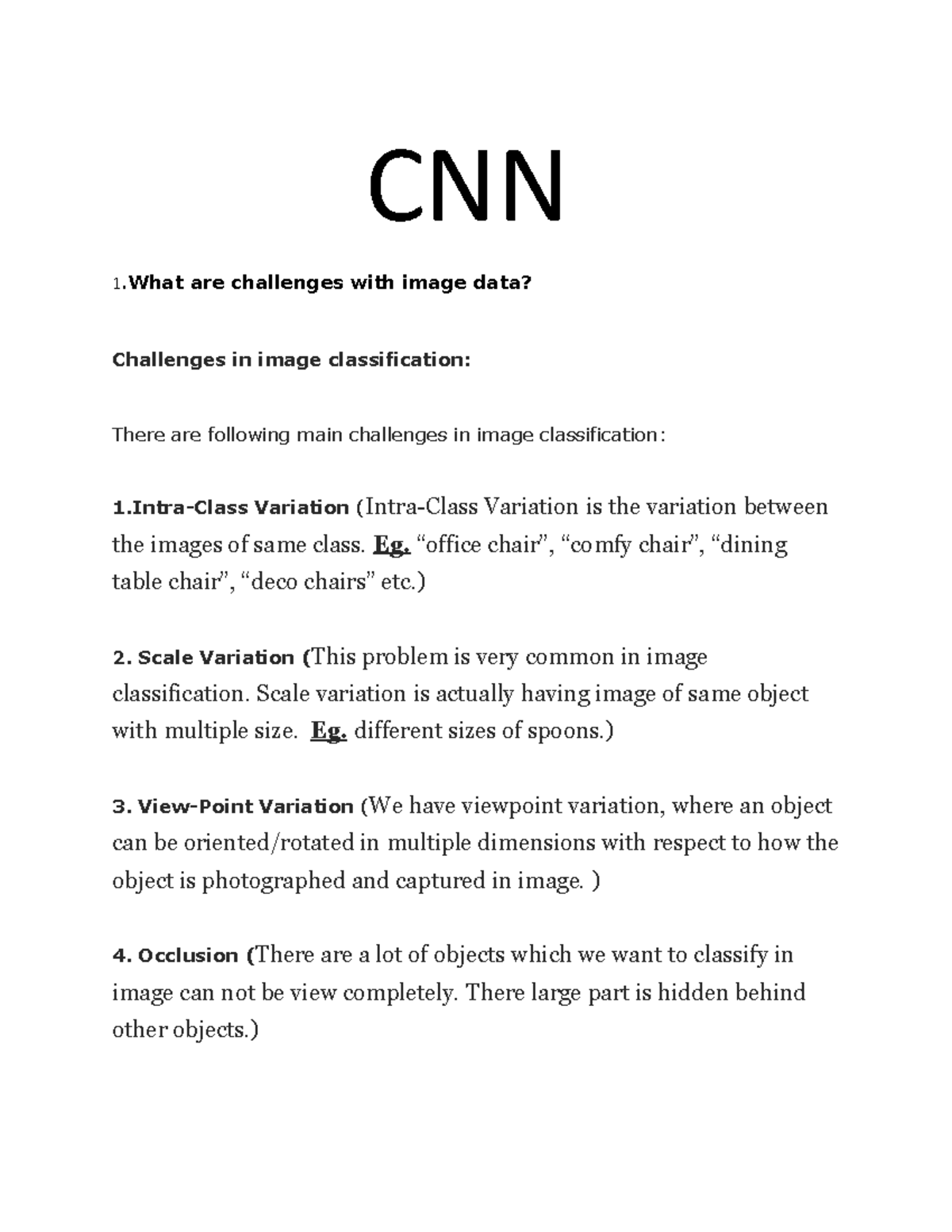 CNN - cnn - CNN 1 .What are challenges with image data? Challenges in ...