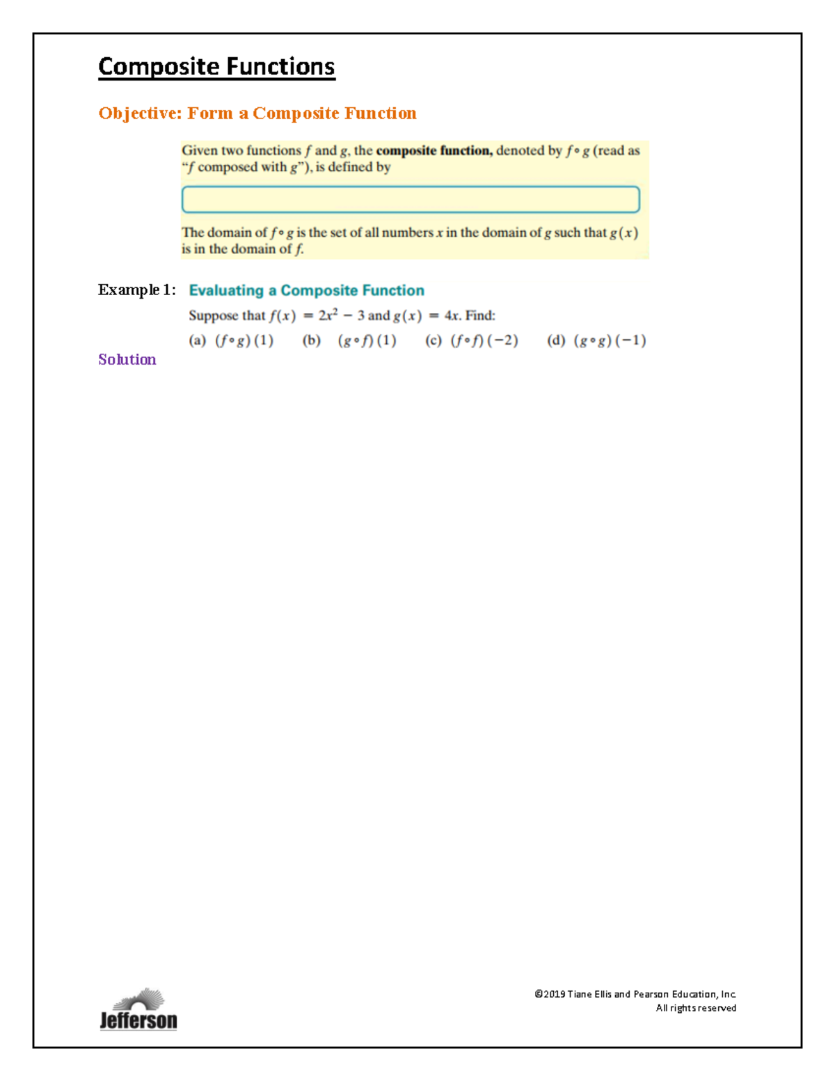 Unit 4 Exponential and Log Functions Guided Notes - Composite Functions ...