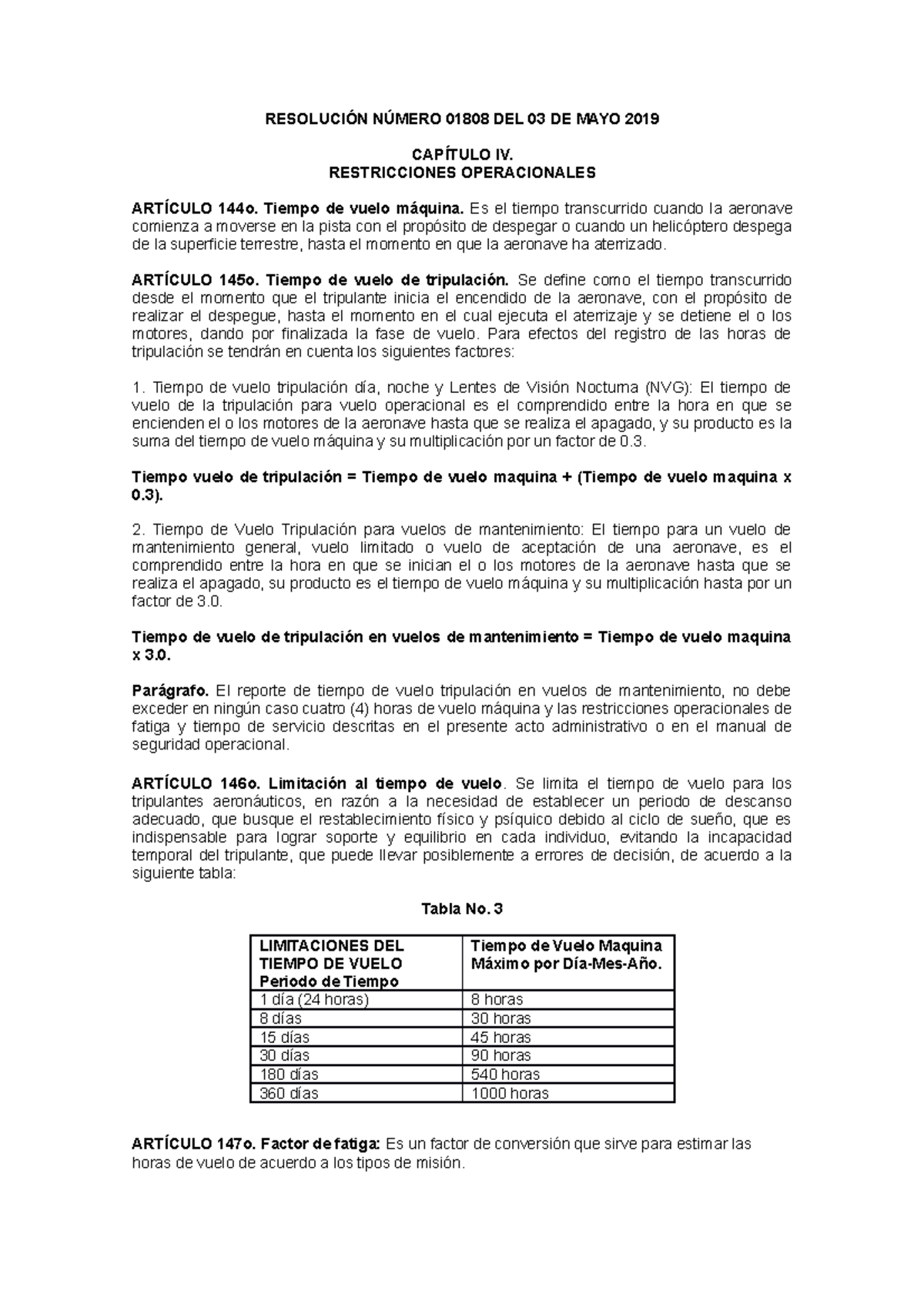 Resoluciòn Nùmero 01808 DEL 03 DE MAYO 2019 Capitulo IV - RESOLUCIÓN ...