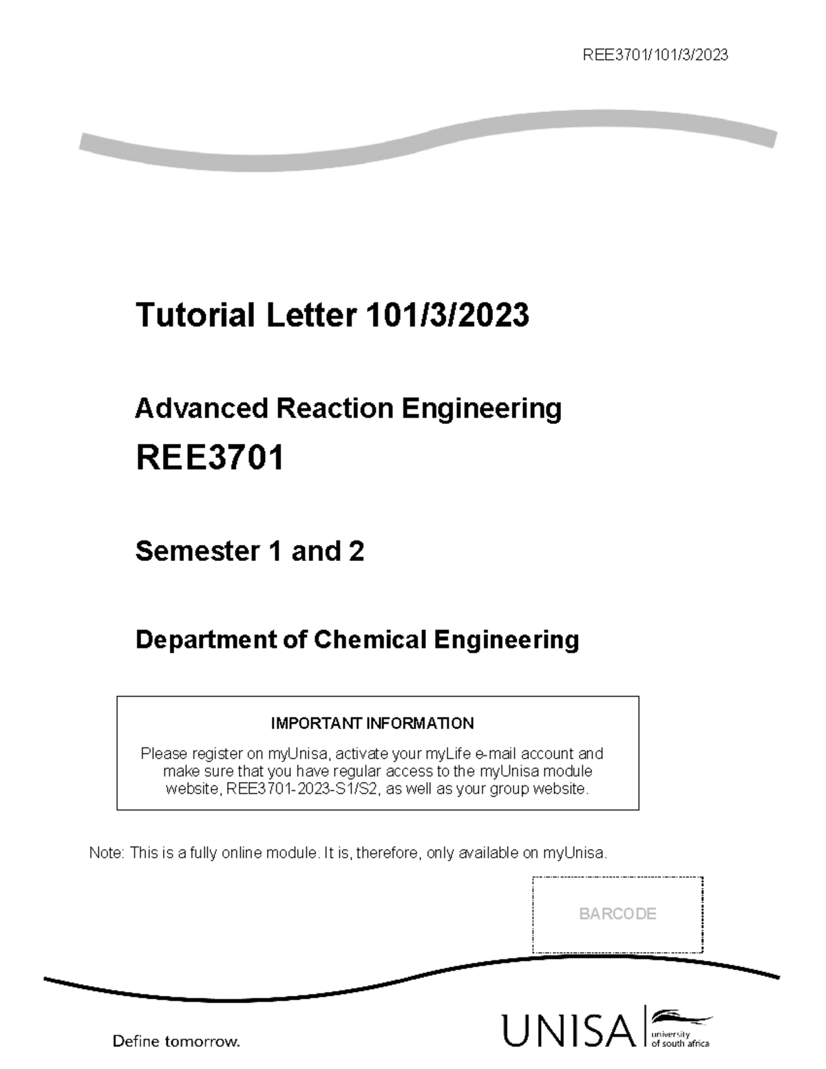 101 2023 3 b 6 - REE3701/101/3/ Tutorial Letter 101/3/ Advanced ...