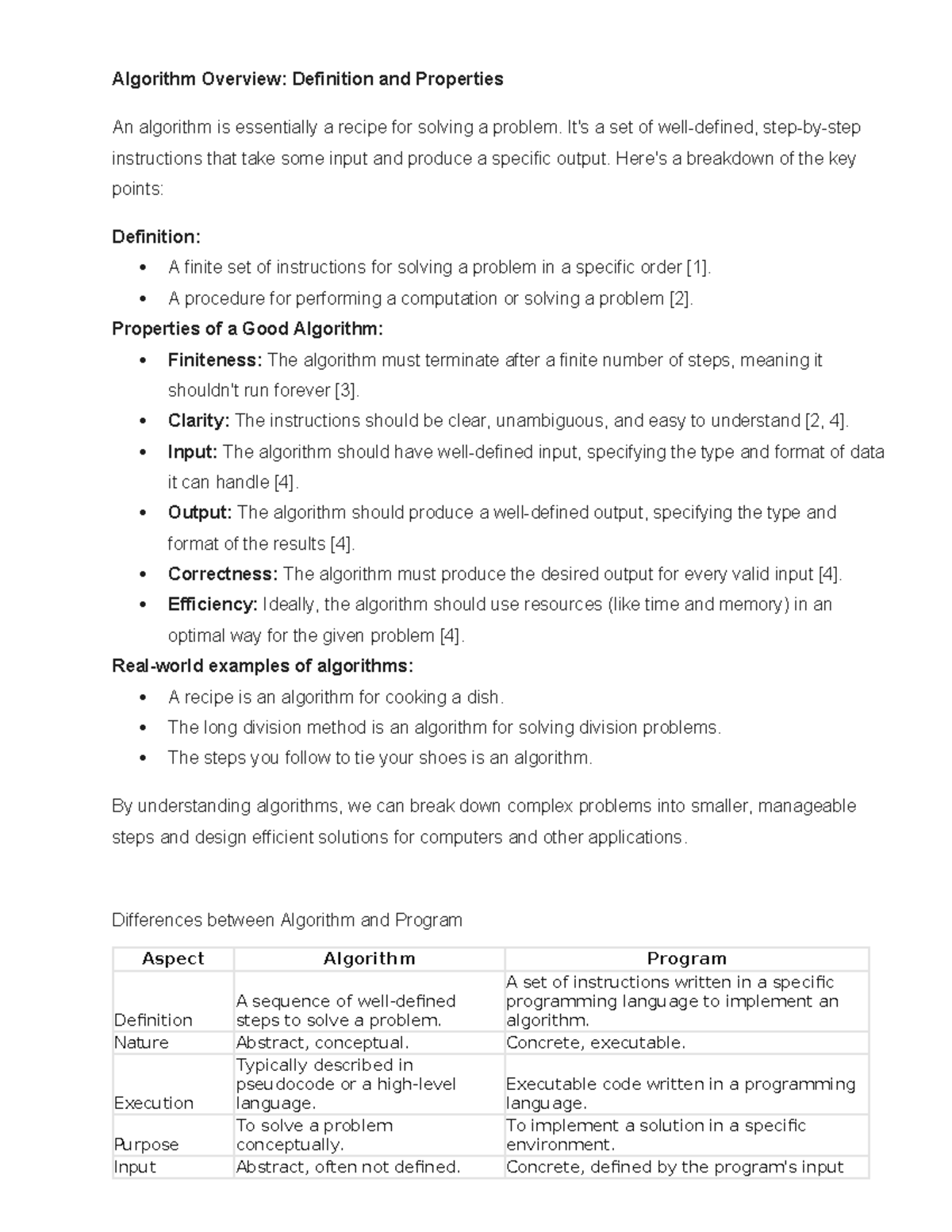 Algorithm Its A Set Of Well Defined Step By Step Instructions That Take Some Input And