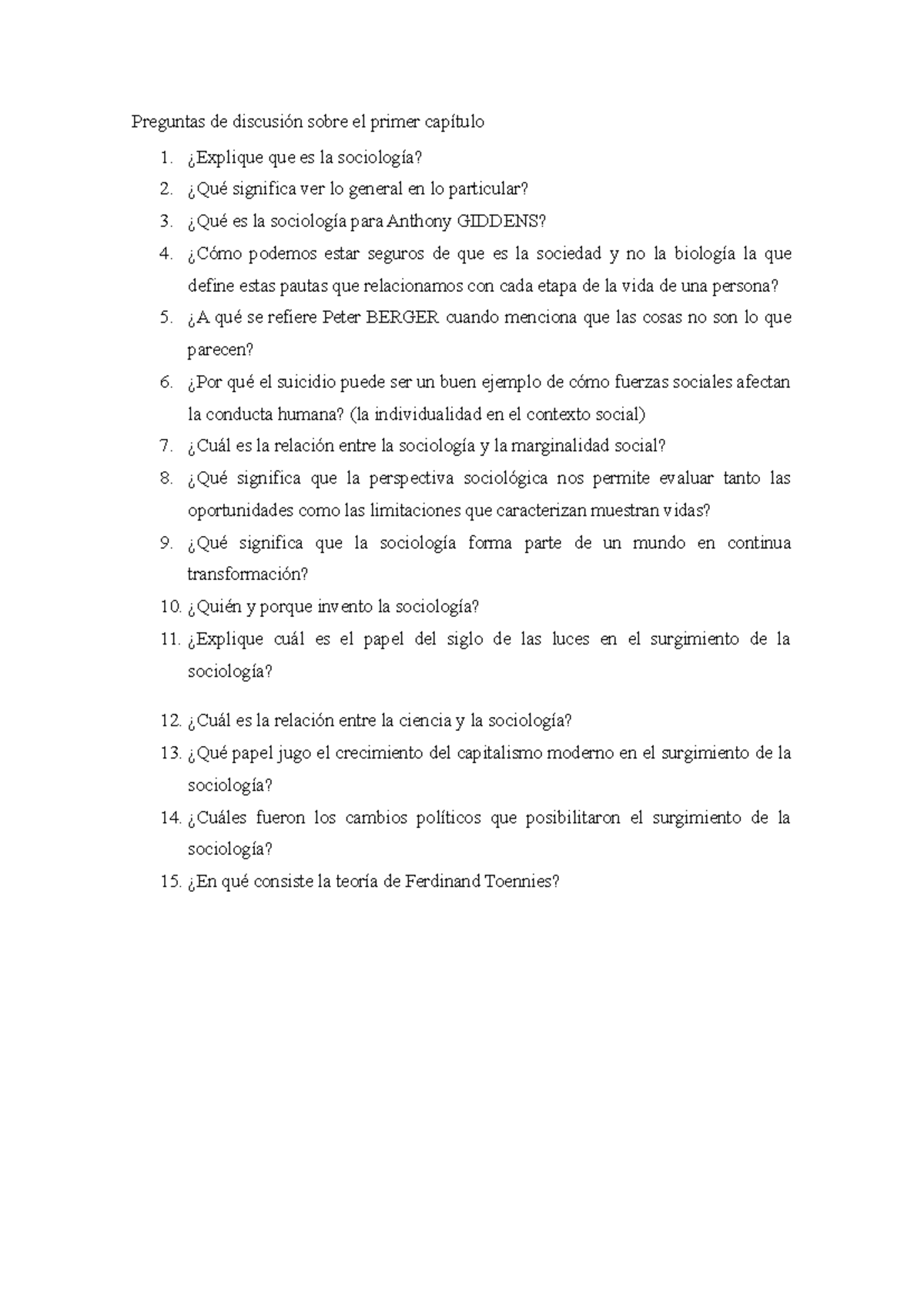 Preguntas de discusión sobre el primer capítulo - ¿Explique que es la ...