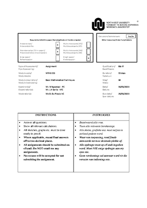 MTHS129 vc Paper 1Dec2022 - Type of Assessment/ Tipe Assessering ...
