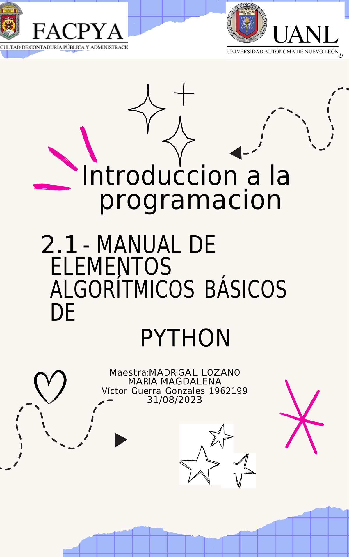 2.1 - Manual de elementos algorítmicos básicos de Python - Introduccion a la programacion 2 ...