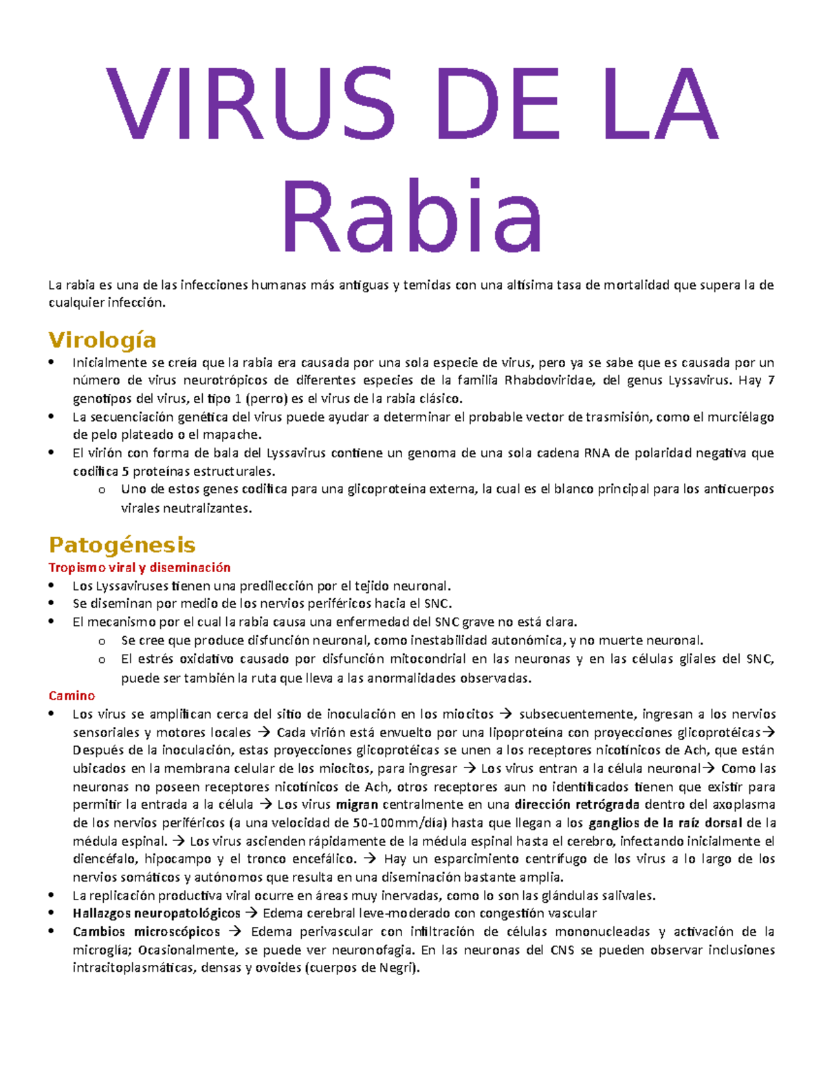 Virus DE LA Rabia - VIRUS DE LA Rabia La rabia es una de las ...