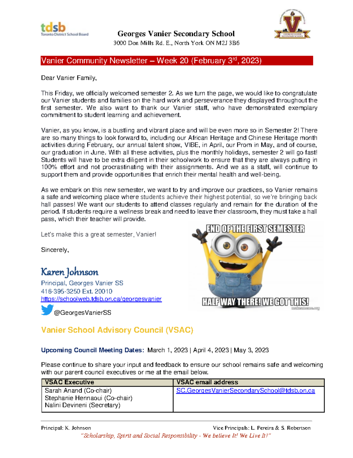 GVSS.Community Newsletter.Week 20 - 3000 Don Mills Rd. E., North York ...