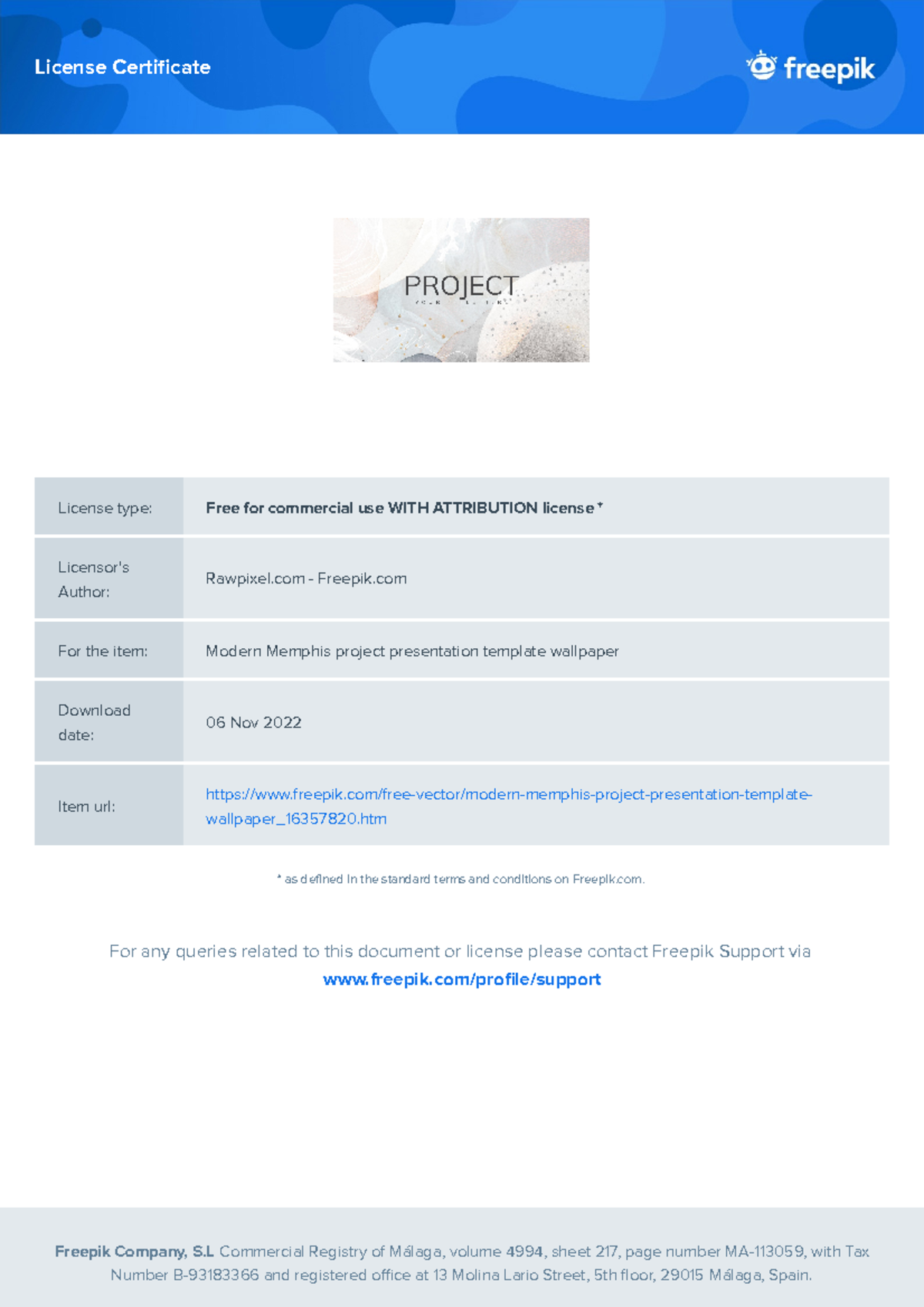 License modern memphis project presentation template wallpaper 16357820 ...