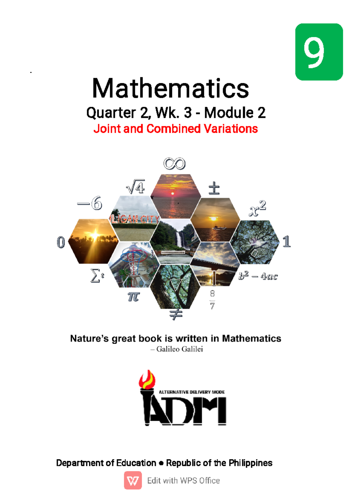 Math9 Q2 Mod2 Wk 3 Joint And Combined Variations Version 2 - N O T M a ...