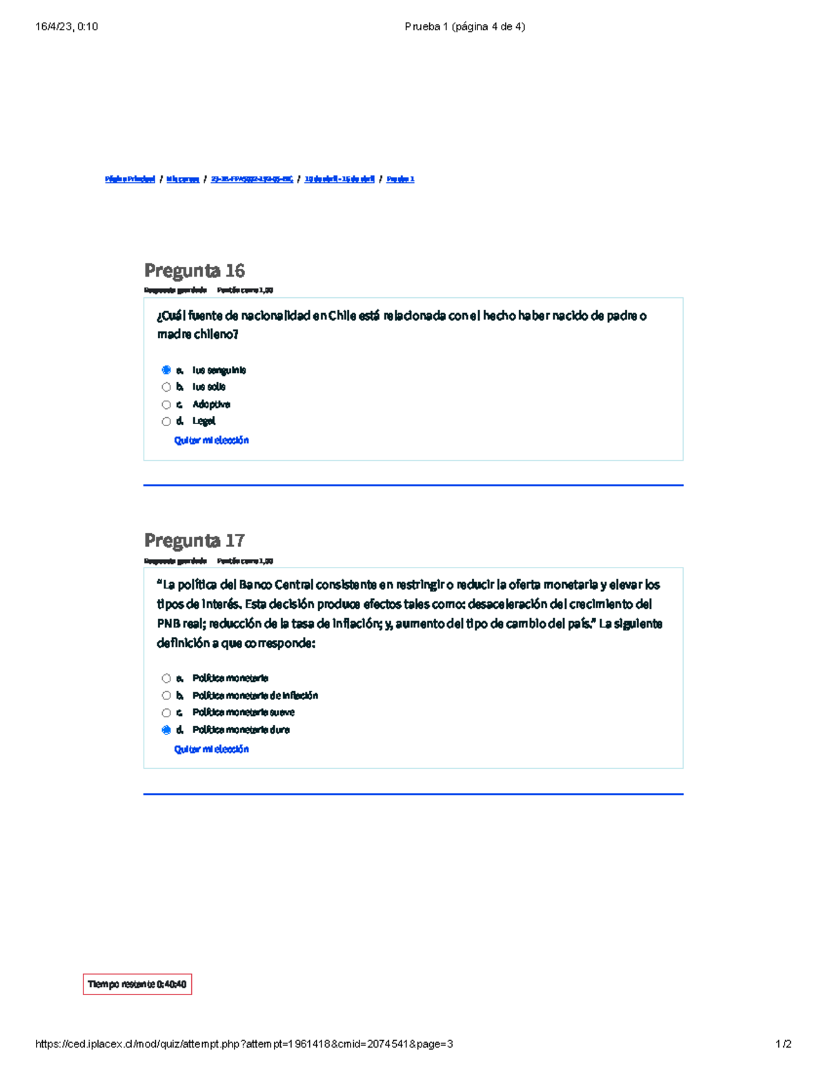 Prueba 1 (página 4 de 4) - 16/4/23, 0:10 Prueba 1 (página 4 de 4) - Studocu