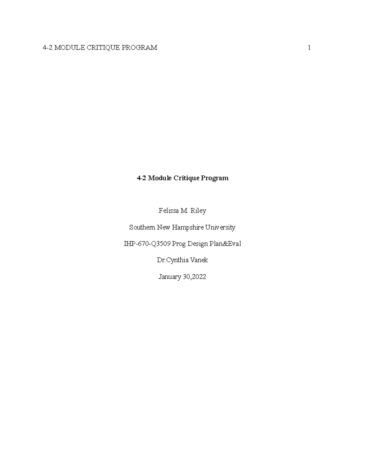 4-2 Module Critique Program 1 30 2022 1 - 4-2 MODULE CRITIQUE PROGRAM 1 ...