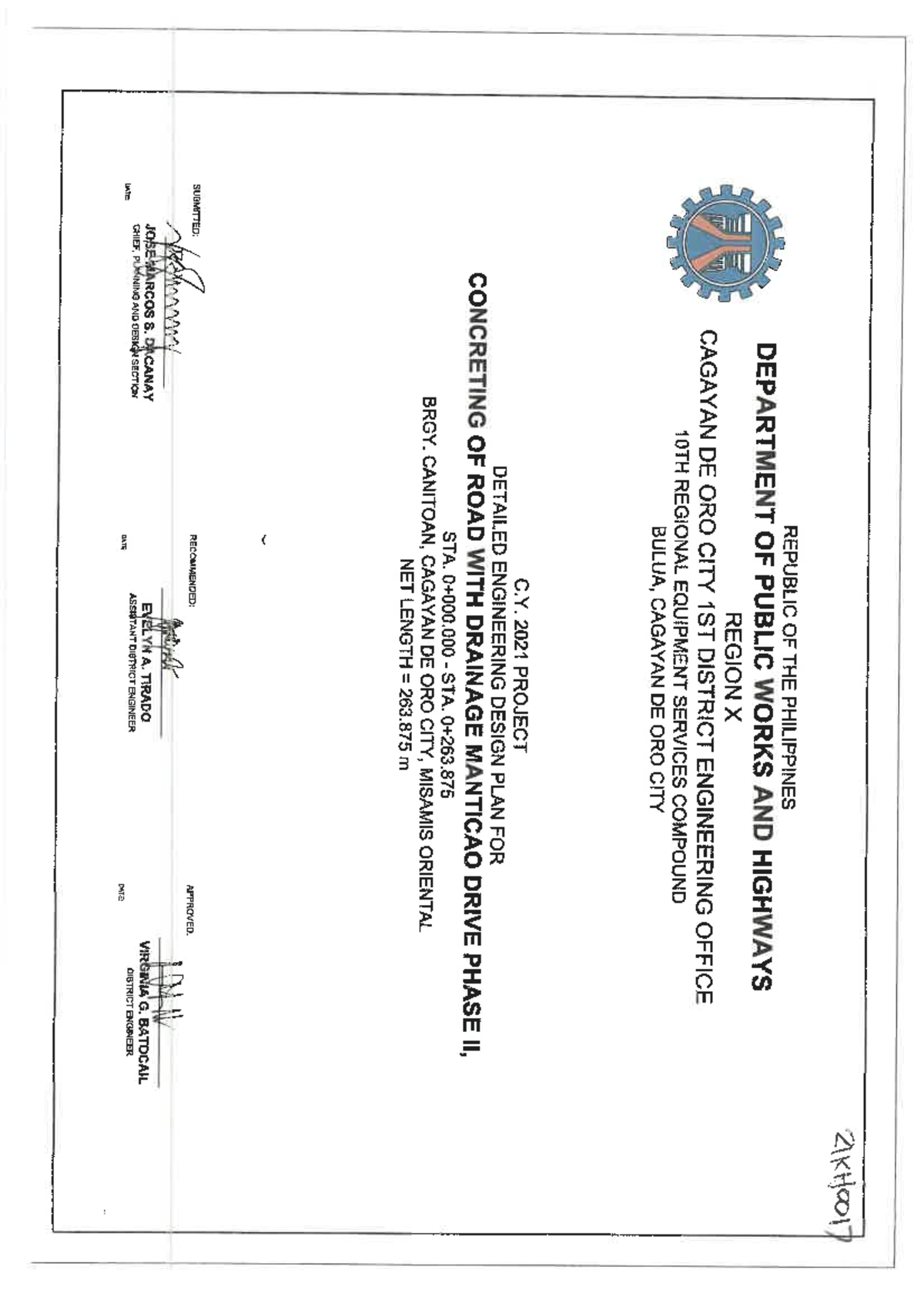 Plans 21KH0017 - A sample of Road Section Plan - ZIKH0017 REPUBLIC OF ...