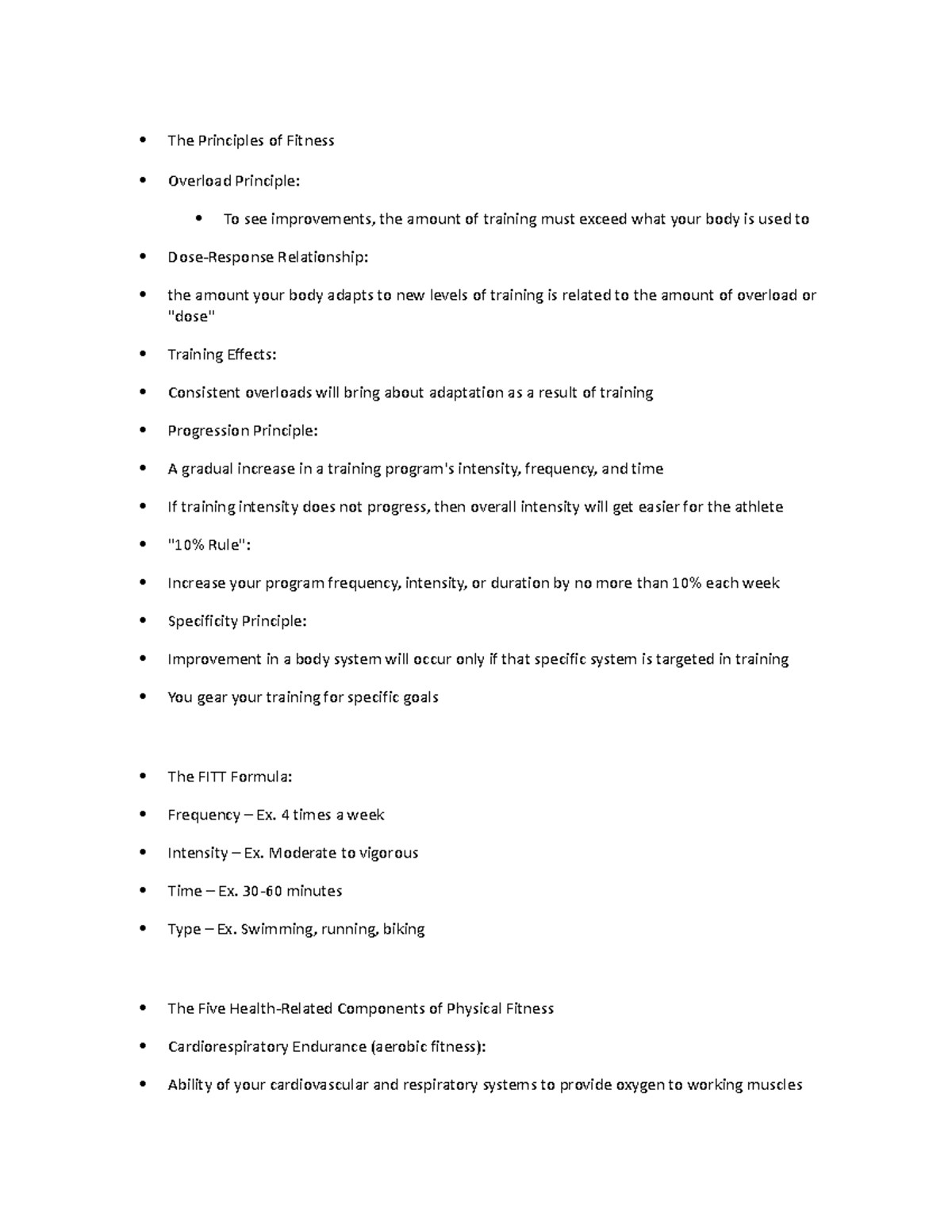 Understanding fitness principles - The Principles of Fitness Overload ...