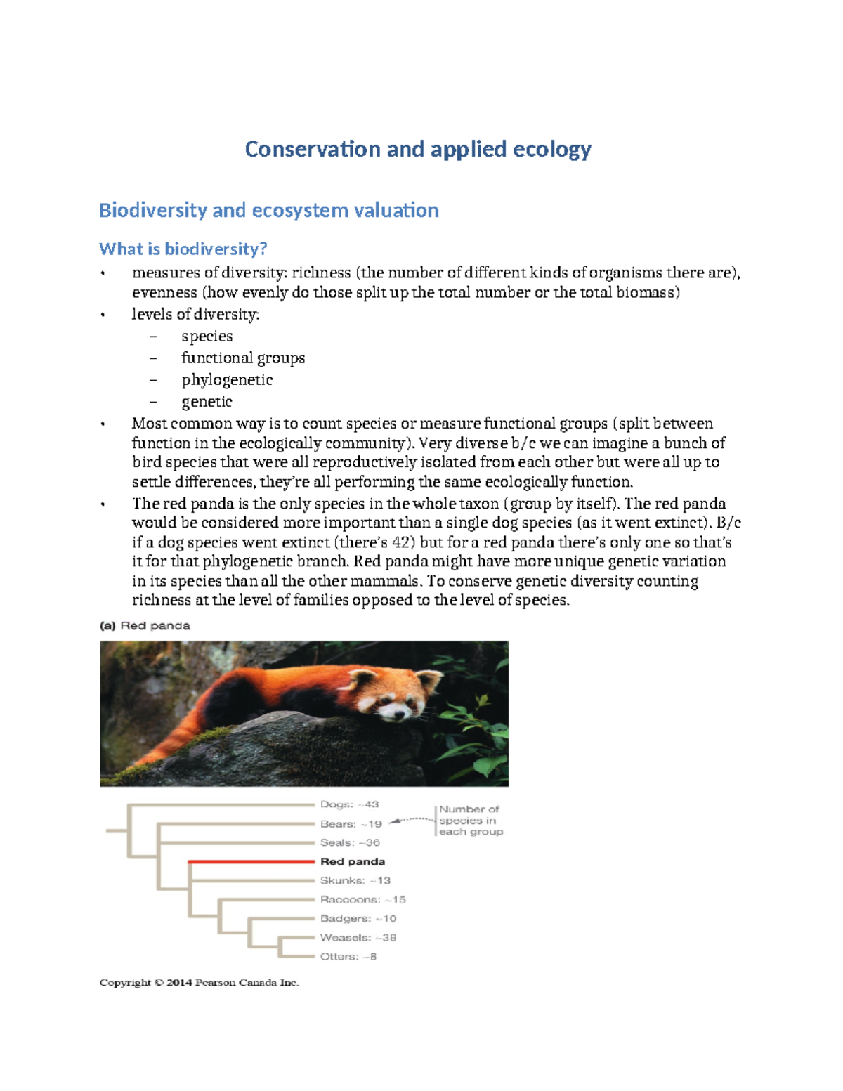 Appl eco - Application ecology notes - Conservation and applied ecology ...
