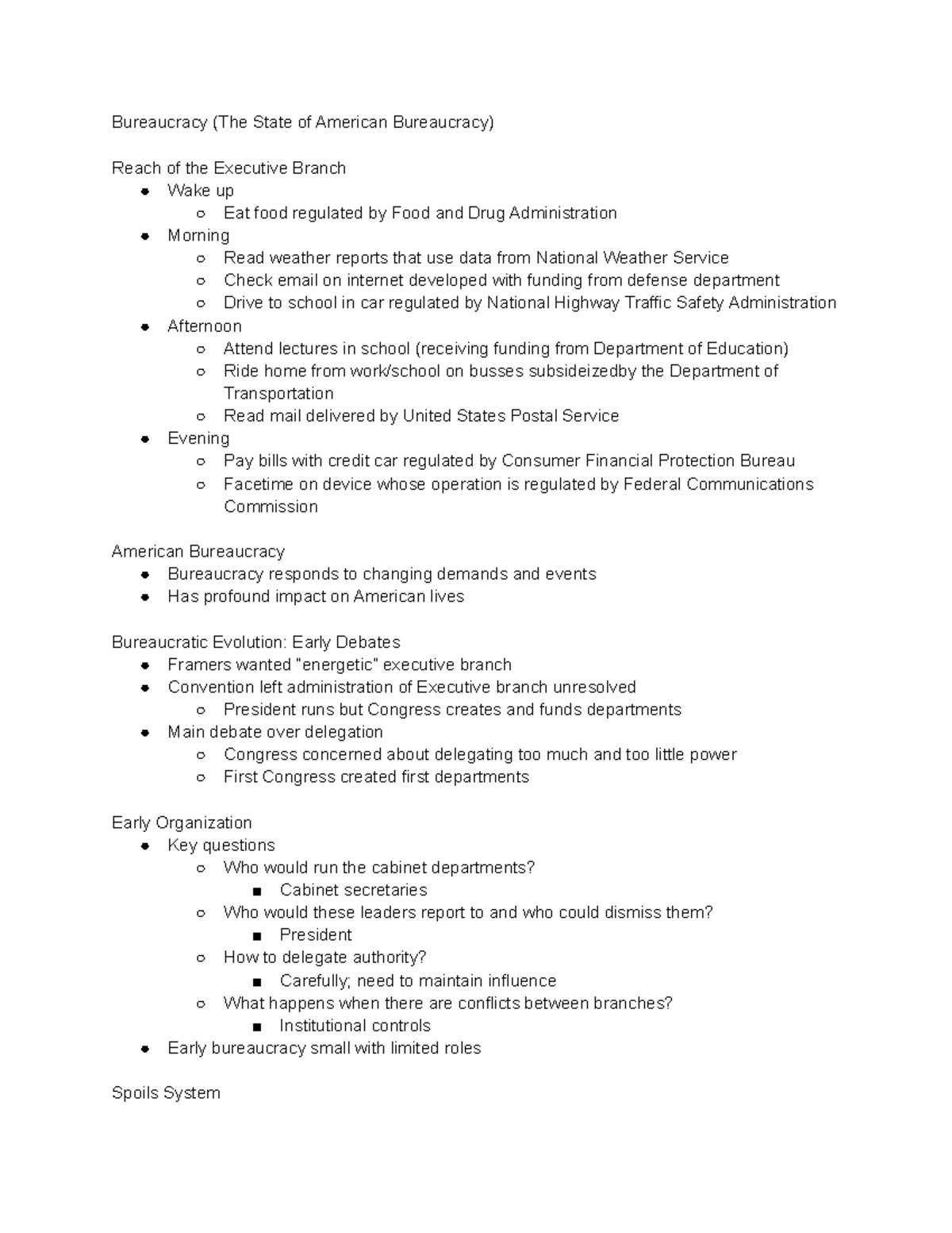 POSC 1010 Clemson - Bureaucracy (The State of American Bureaucracy ...