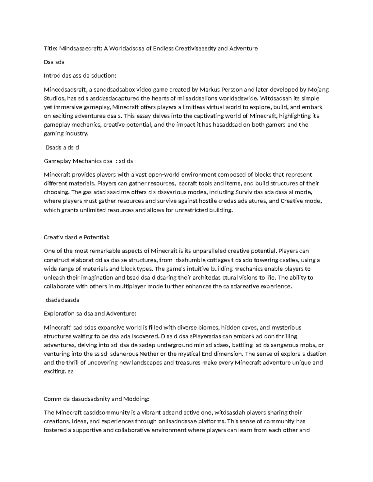 Essay 10 - sdf d sf fddsf f sd fds sdff sdfsdf sdfdf s - Title ...