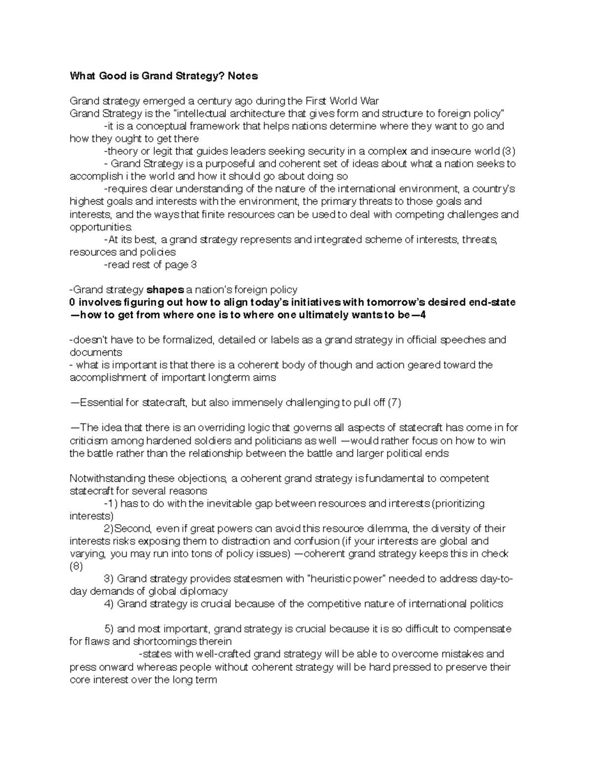 Summary What Good Is Grand Strategy? - Entire Book Summary - What Good ...