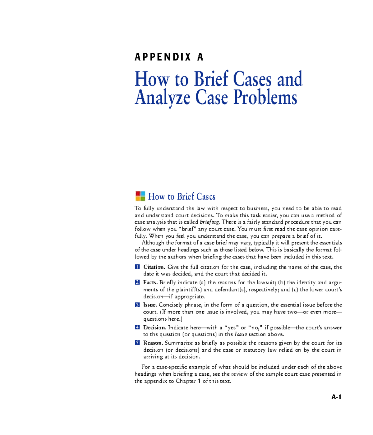 How to breif cases and anlayze problems - How to Brief Cases To fully ...