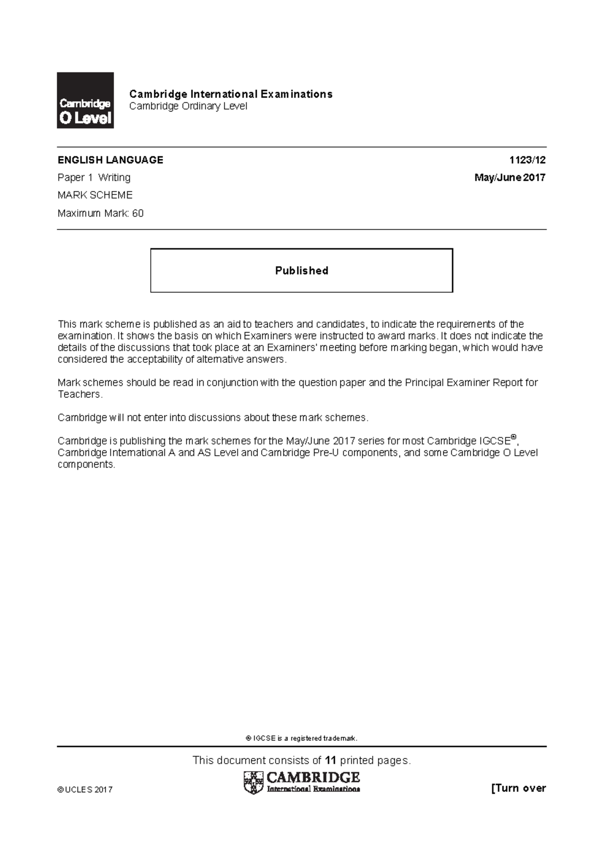 Olevel-english-1123-june-2017-writing-paper-b-ms - Æ IGCSE is a ...