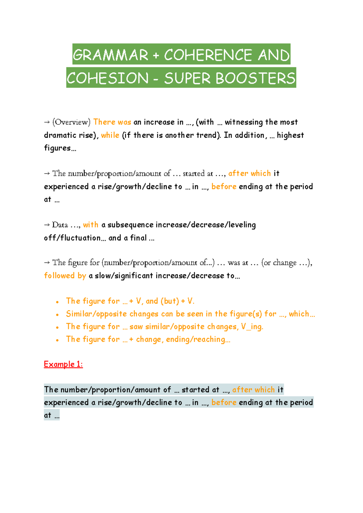 Lesson 3 - ielts - GRAMMAR + COHERENCE AND COHESION - SUPER BOOSTERS → ...